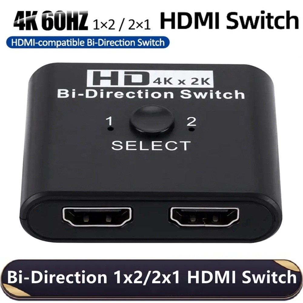 Bi-Directional HDMI Switch Splitter uhd 4k 2k 1x2 2x1 KVM Switcher for ...