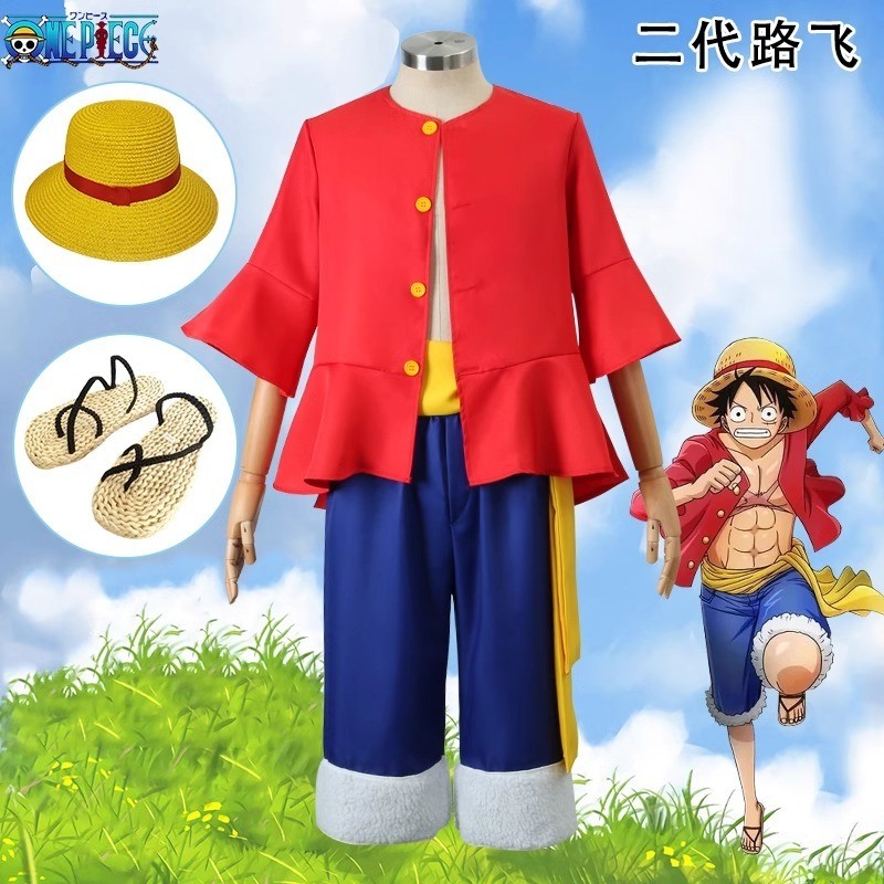 One Piece Luffy cos Clothing Two Years Later Second Generation Clothes ...