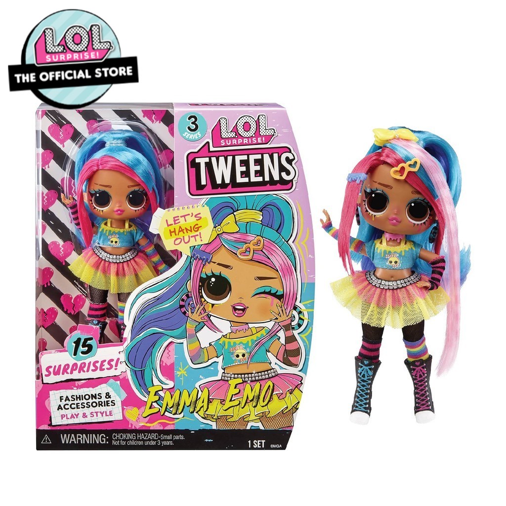 LOL Surprise Tween Series 3 Fashion Doll Emma Emo With 15 Surprises ...
