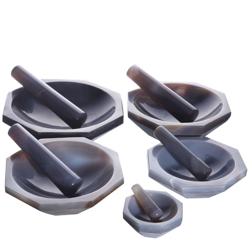 1set Lab Inner Diameter 30mm To 130mm Natural Agate Mortar and Pestle A ...