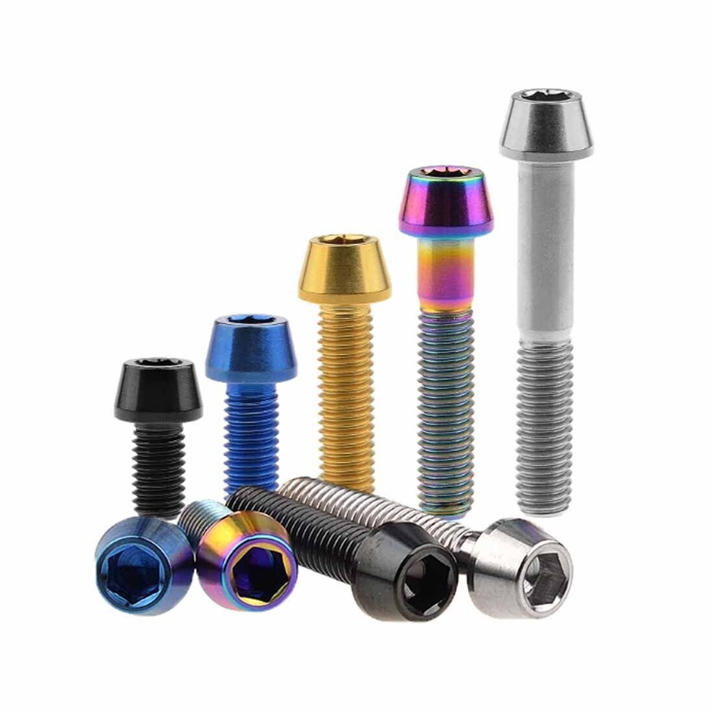 M6 Titanium Bolts Taper Cone Socket Head 10 15 18 20 25 30 35 40 45 50 ...
