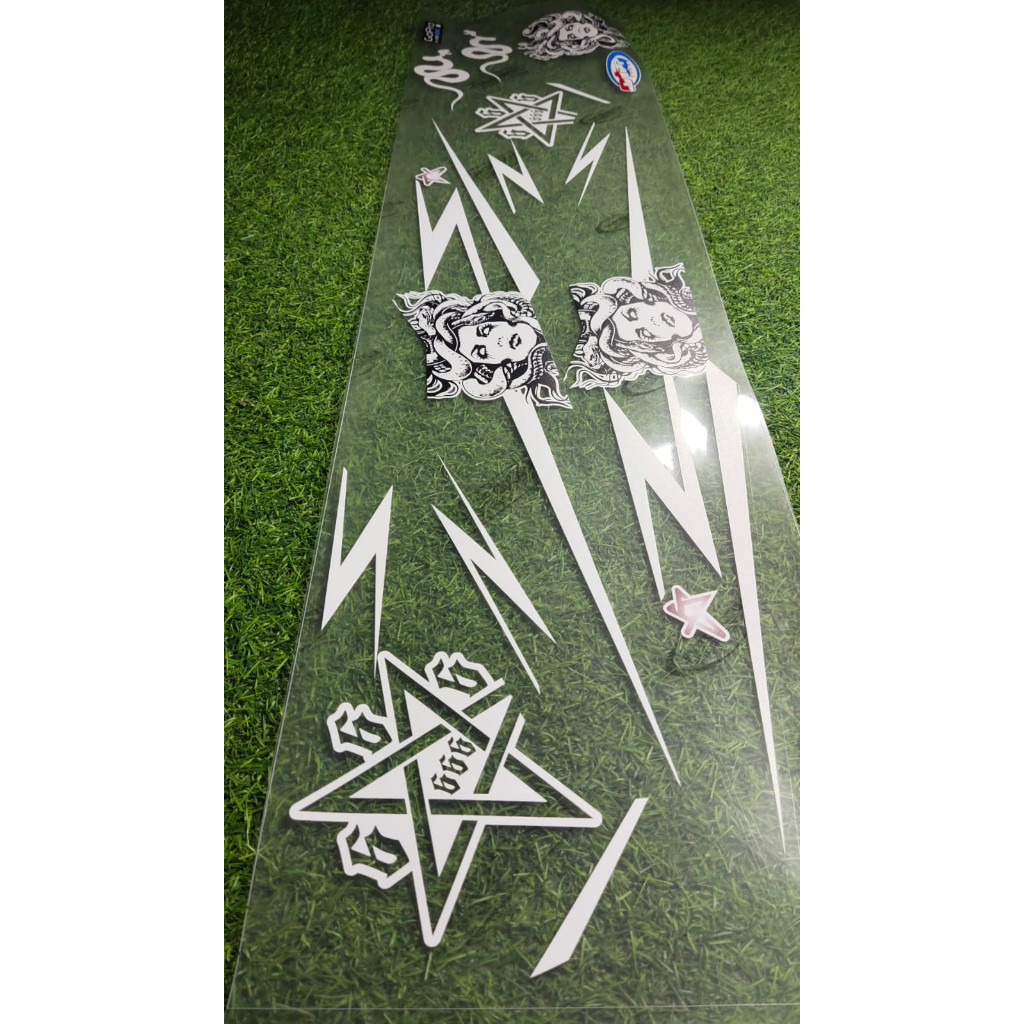 HIJAU PUTIH UNGU MERAH Striping Honda Beat Fi 2013/2014/2015 ...