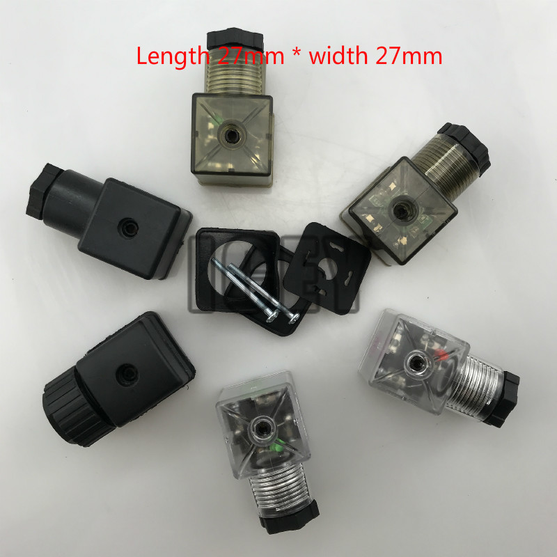 5 PCS/lot Hydraulic solenoid valve plug Electromagnet junction box Line-Socket Plug for Valve ...