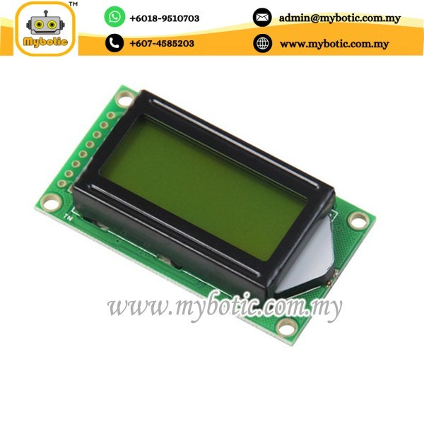 Arduino LCD Display 8x2 (Yellow backlight) | Shopee Malaysia