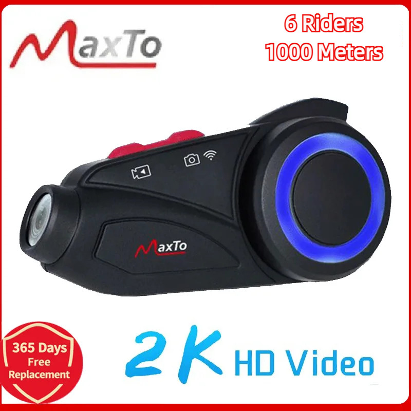 Maxto M3S Motorcycle Helmet Headset Bluetooth Intercom Waterproof Sony ...
