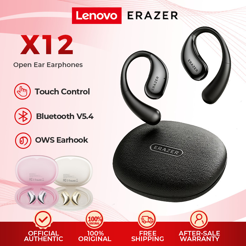 Lenovo Erazer X12 AI Translator Earbud Bluetooth Earphone OWS Open ...