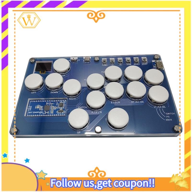 【W】14Key Joystick Hitbox Keyboard Arcade Stick Controller for PS4/PS3 ...