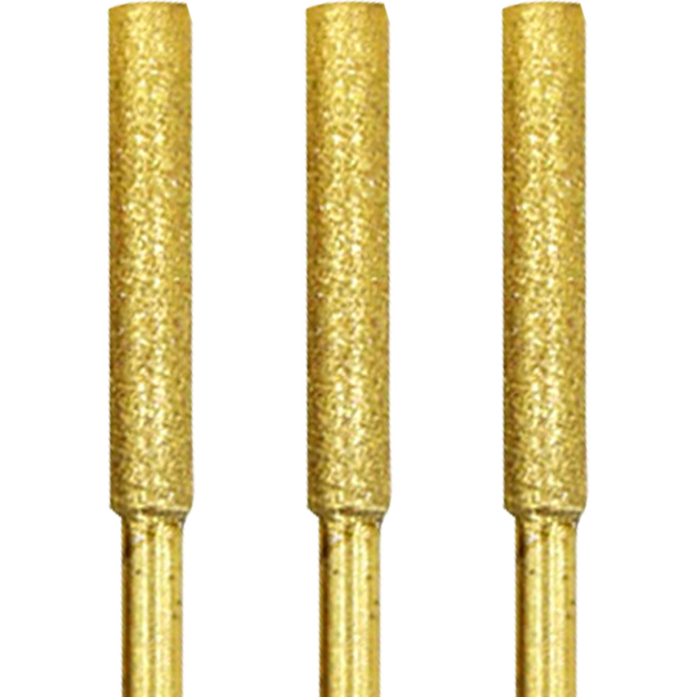 5pcs/Set Diamond Coated Cylindrical Grinding File Stone Heads Drill Bit ...