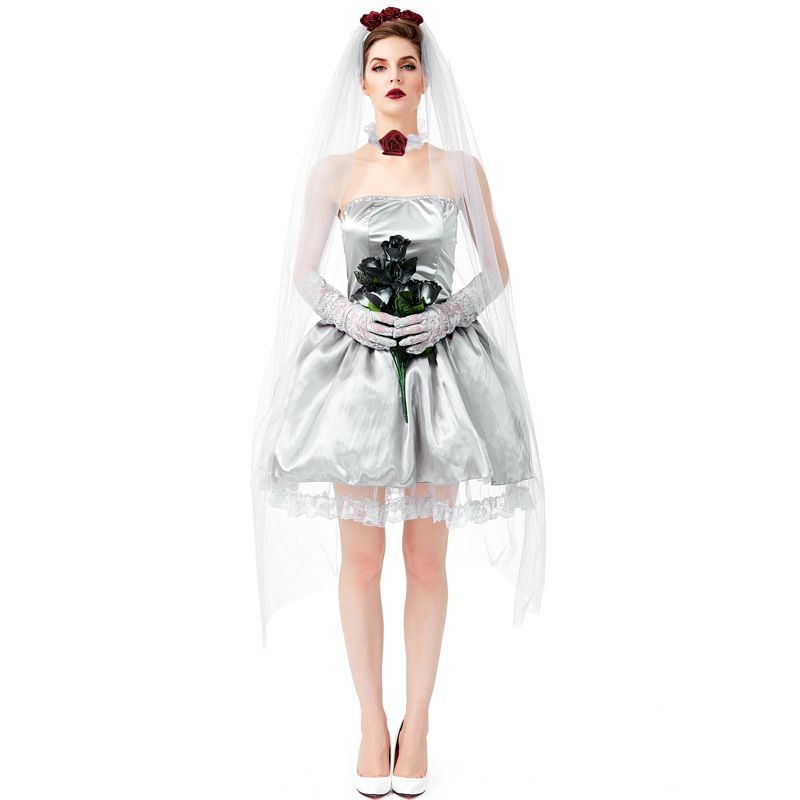 Halloween Costume Female cosplay Ghost Bride Masquerade Party Bar Party ...