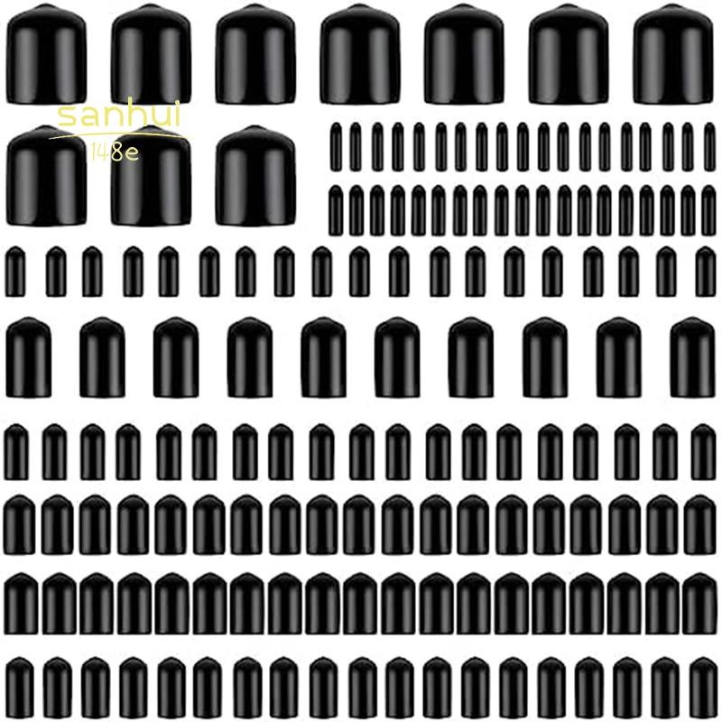 160Pcs Flexible Screw Thread Protector Caps Rubber End Caps Round Vinyl ...