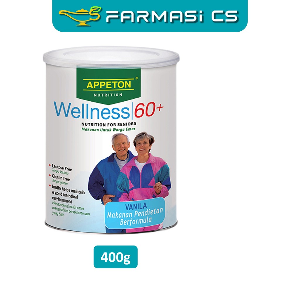 APPETON Wellness 60+ Vanilla Flavour 400g DATE [ vegetarian appetite ...