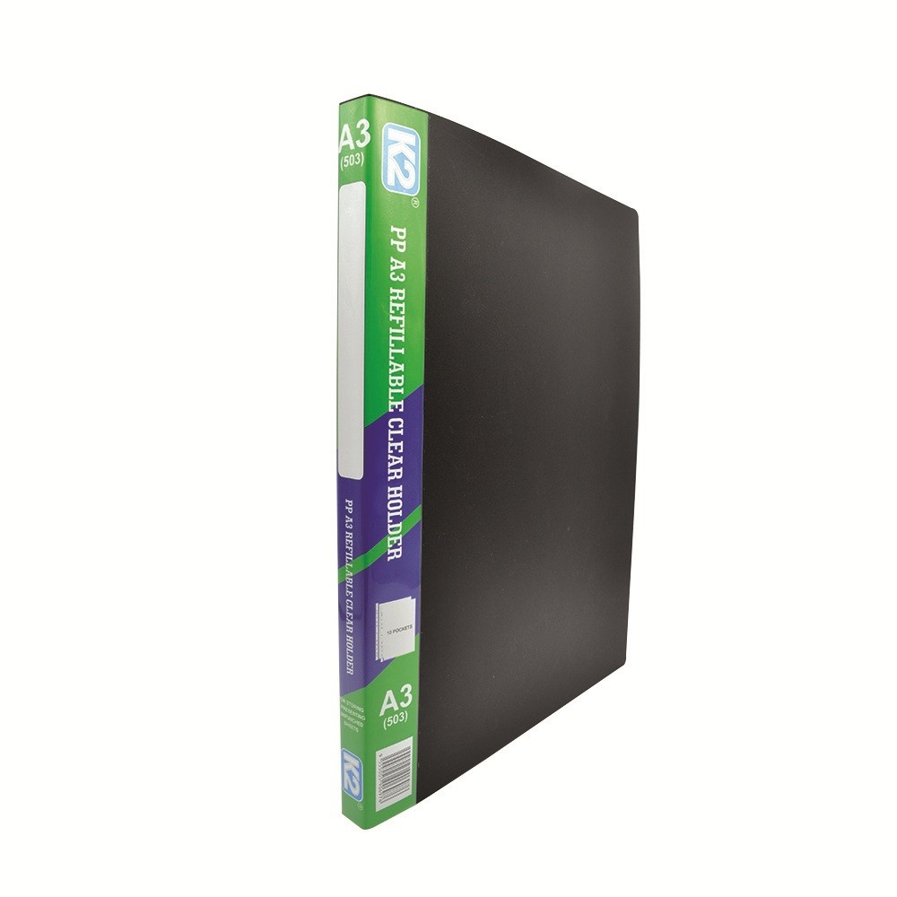 K2 (503) A3 Refillable Clear Holder 4Ring w/10 refill - 1 pcs | Shopee Malaysia