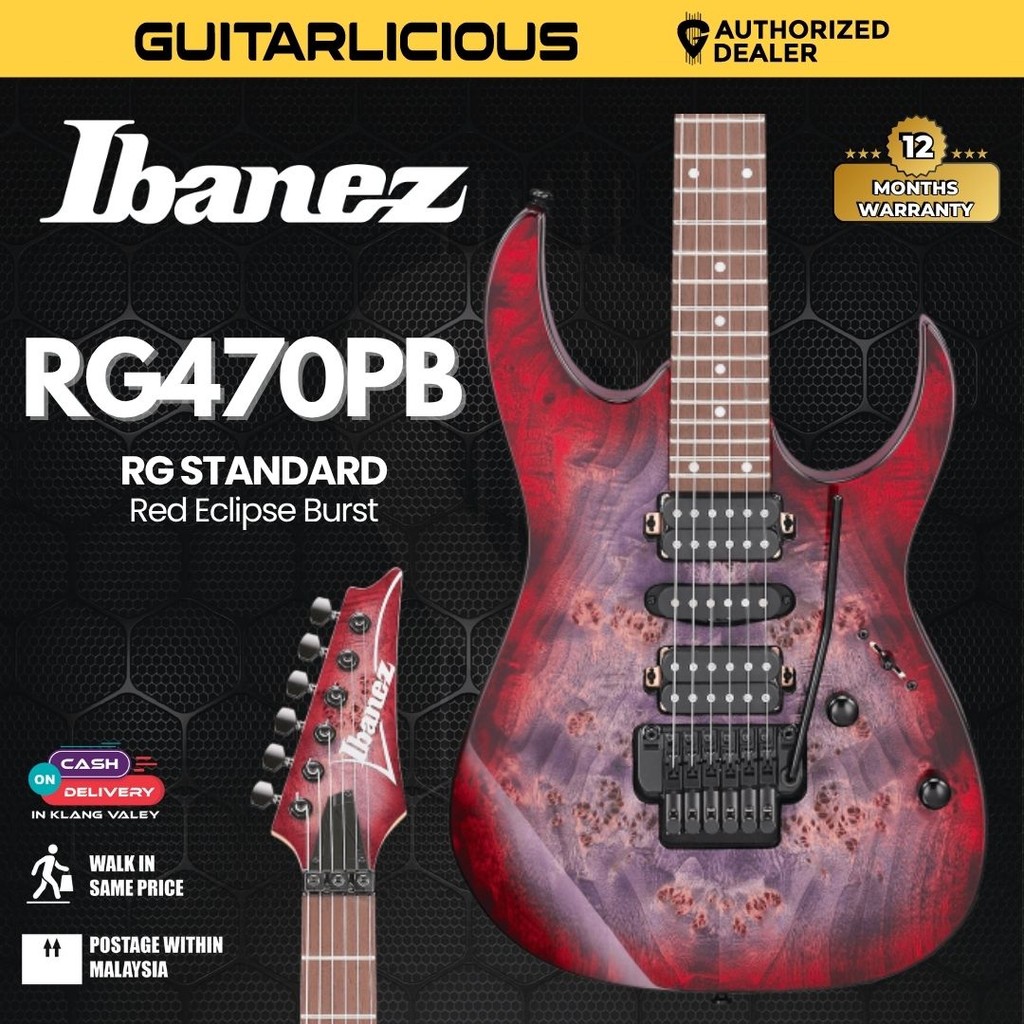 Ibanez RG470PB-REB RG Standard Series Electric Guitar, Red Eclipse ...