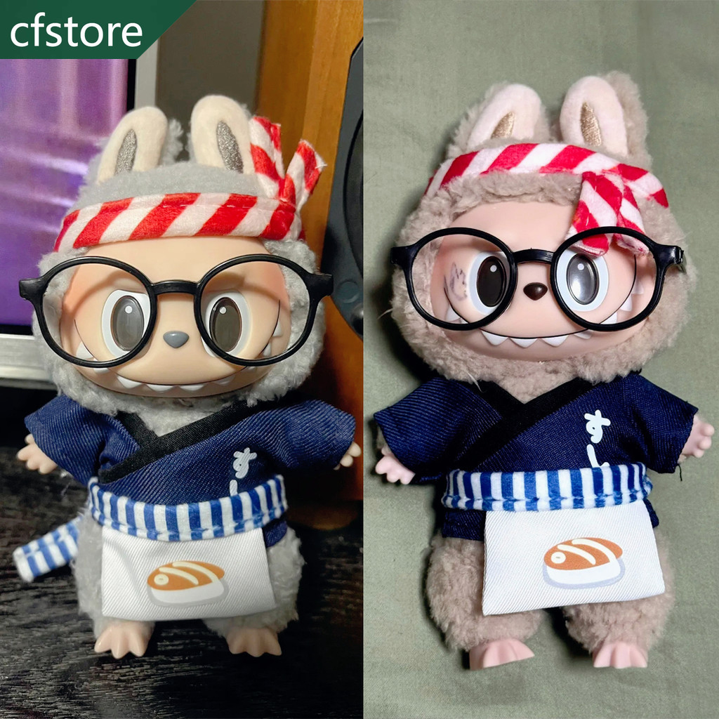 (Cloth Only) For labubu Big Into Energy Series Sushi chef clothes Doll ...