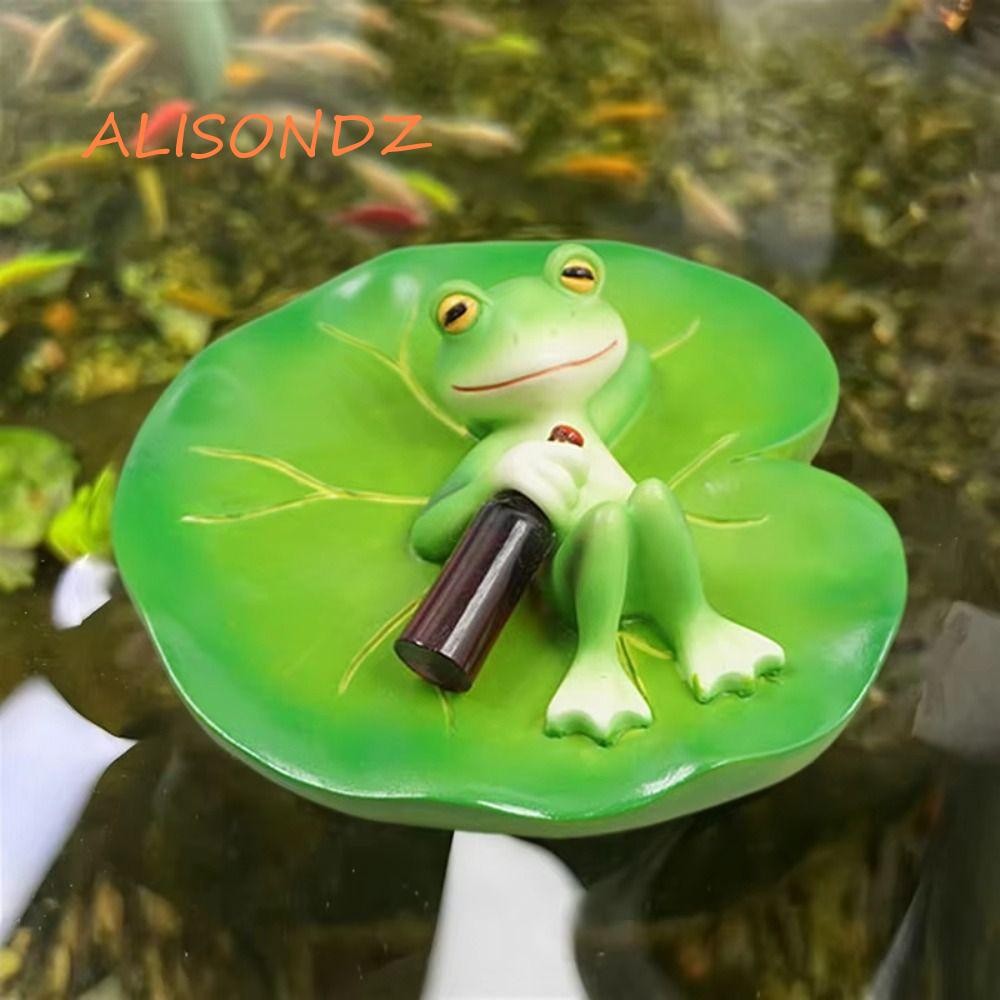 ALISONDZ Miniature Frogs Sculpture, Creative Cute Resin Frog Garden ...