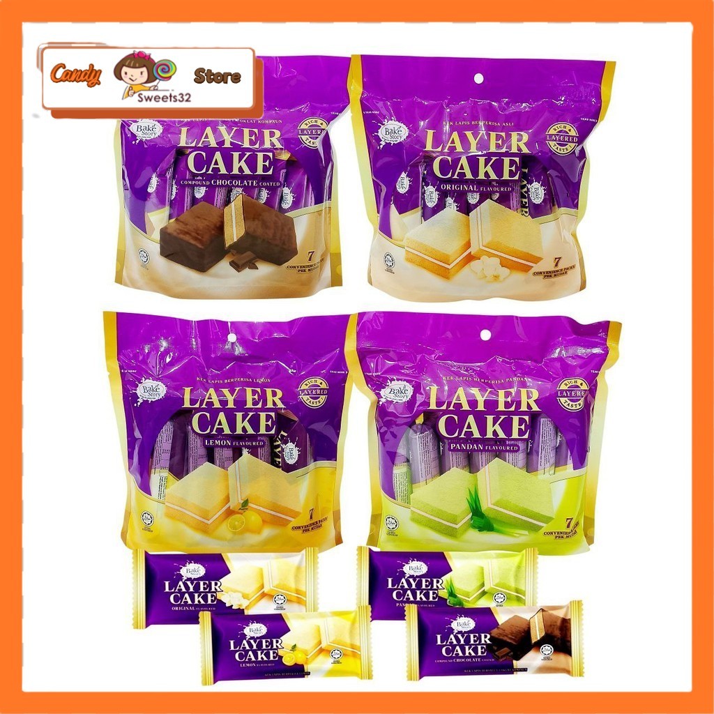 16g X 7's Convenience Pack 】BAKE STORY Layer Cake HALAL | Shopee Malaysia