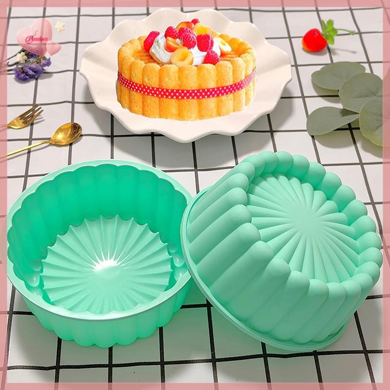 Purelove> 6 Inch Charlotte Cake Pan Silicone Cheesecake Nonstick Round ...