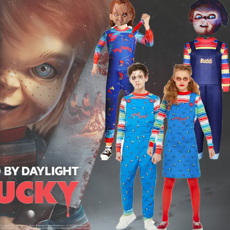Movie Child's Play Chucky Costume Boy Kids Jumpsuit Scary Bodysuit ...