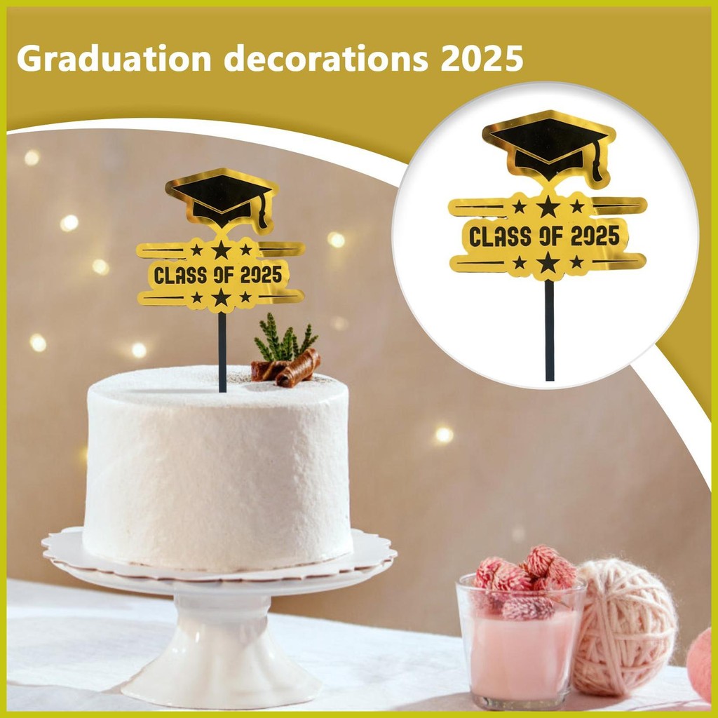 Class of 2025 Cupcake Toppers Graduation Decorations 2025 Cupcake ...