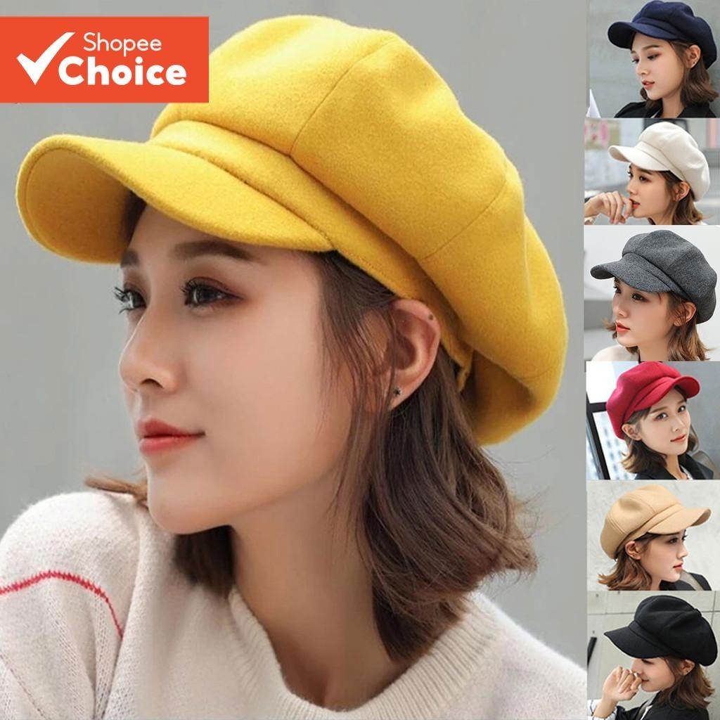 Unisex British Beret & Newsboy Octagonal Cap - Retro Artist All-Match ...