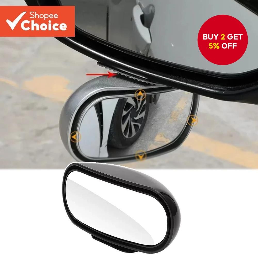 1pc Universal Car Mirror 360° Adjustable Wide Angle Side Rear Mirrors ...