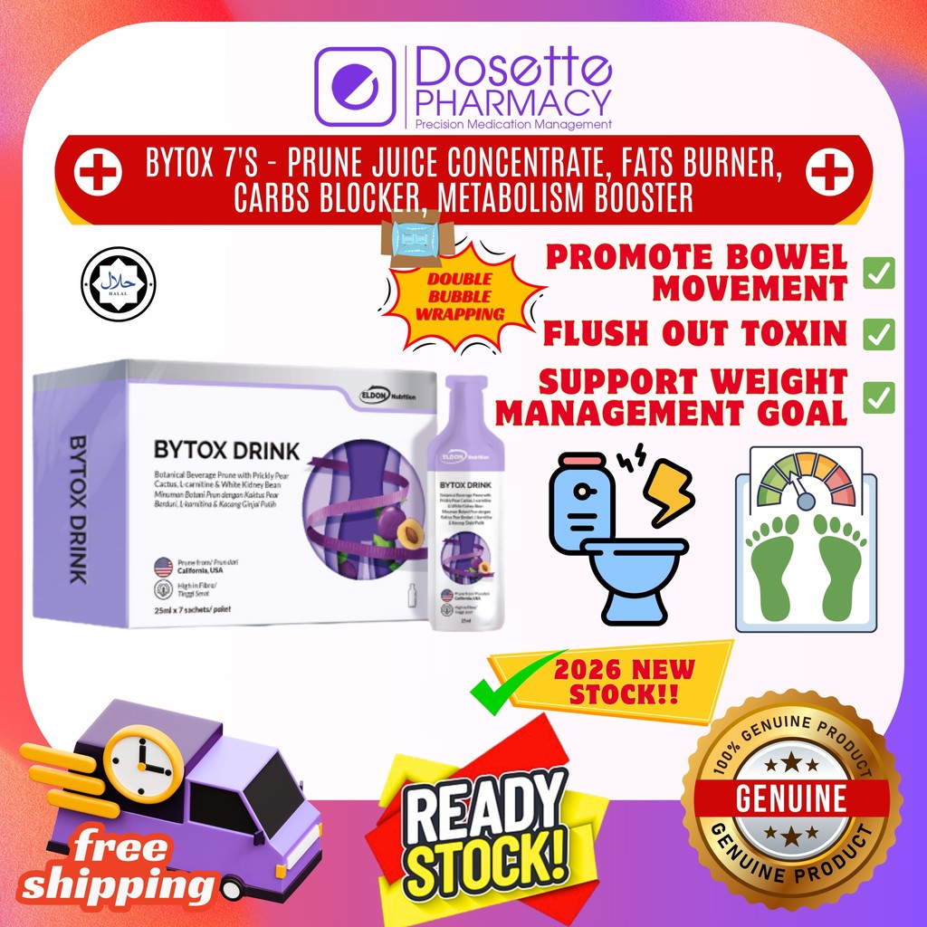 ELDON BYTOX DRINK EXP: 11/27 (7'S) PRUNE JUICE CONCENTRATE, FATS BURNER ...