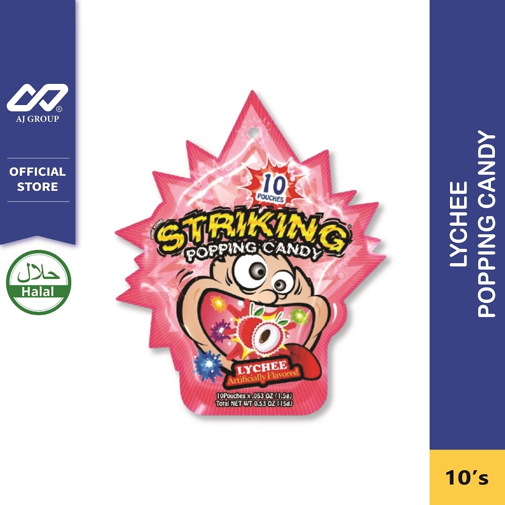 Striking Lychee Popping Candy (10 Pouches) | Shopee Malaysia