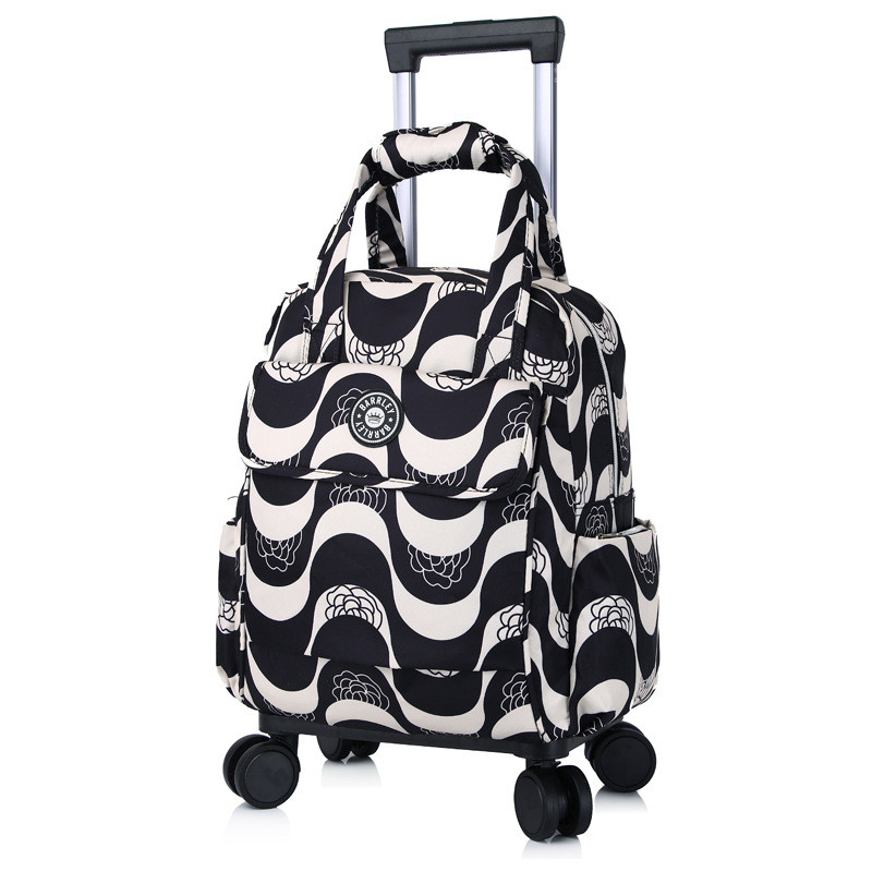 Short Trip Pullman Bag with Folding Trolley Luggage Bag with 360 ...