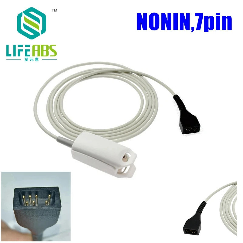 untuk Nonin, Monitor Pesakit 7pin Klip Jari Kanak-kanak Klip Telinga ...