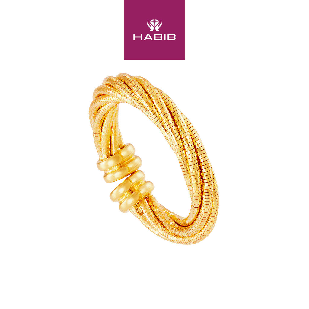 HABIB CAVO | Oro Italia 916 Yellow Gold Ring GR57440525(7Y) (22K Gold ...