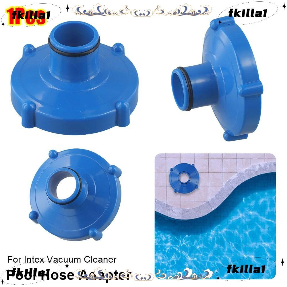 FKILA 1Pcs Swimming Pool Connector, Blue PVC Pool Hose Adapter, 80mm To ...