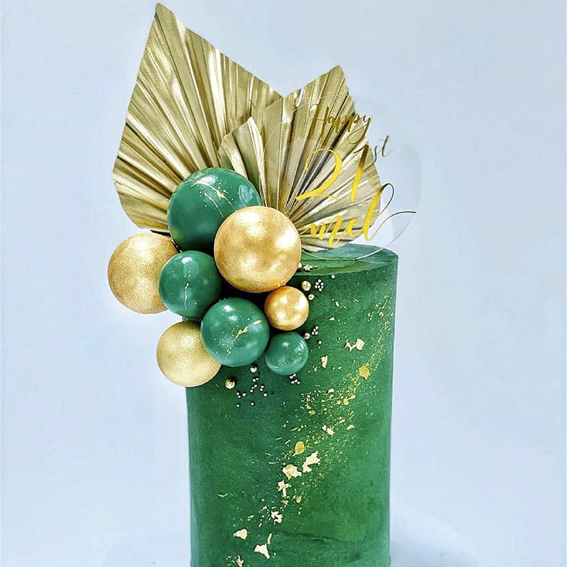 Fan-Shaped Birthday Cake Plug-in Glossy Origami Baking Cake Topper ...