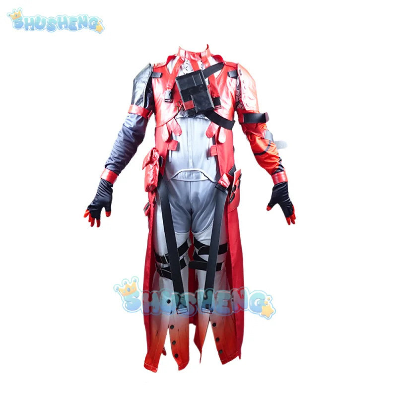 In stock Wuthering Waves Scar Cosplay Costume Wig Men Red Uniform ...
