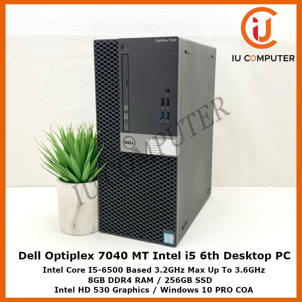 DELL OPTIPLEX 7040 MT INTEL CORE I5-6500 8GB RAM 256GB SSD USED DESKTOP ...