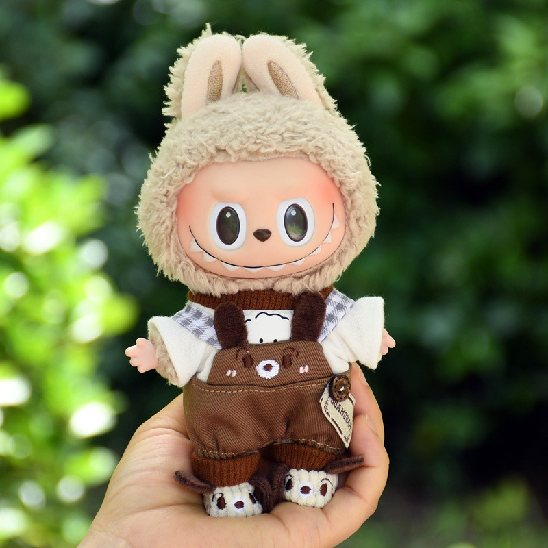 15cm 17cm Labubu Clothes Little Brown Dog Overalls For Labubu V1 V2 ...