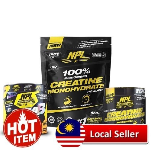 NPL 100% Creatine MonoHydrate Micronized 150g/500g & Crea-B-Taine ...