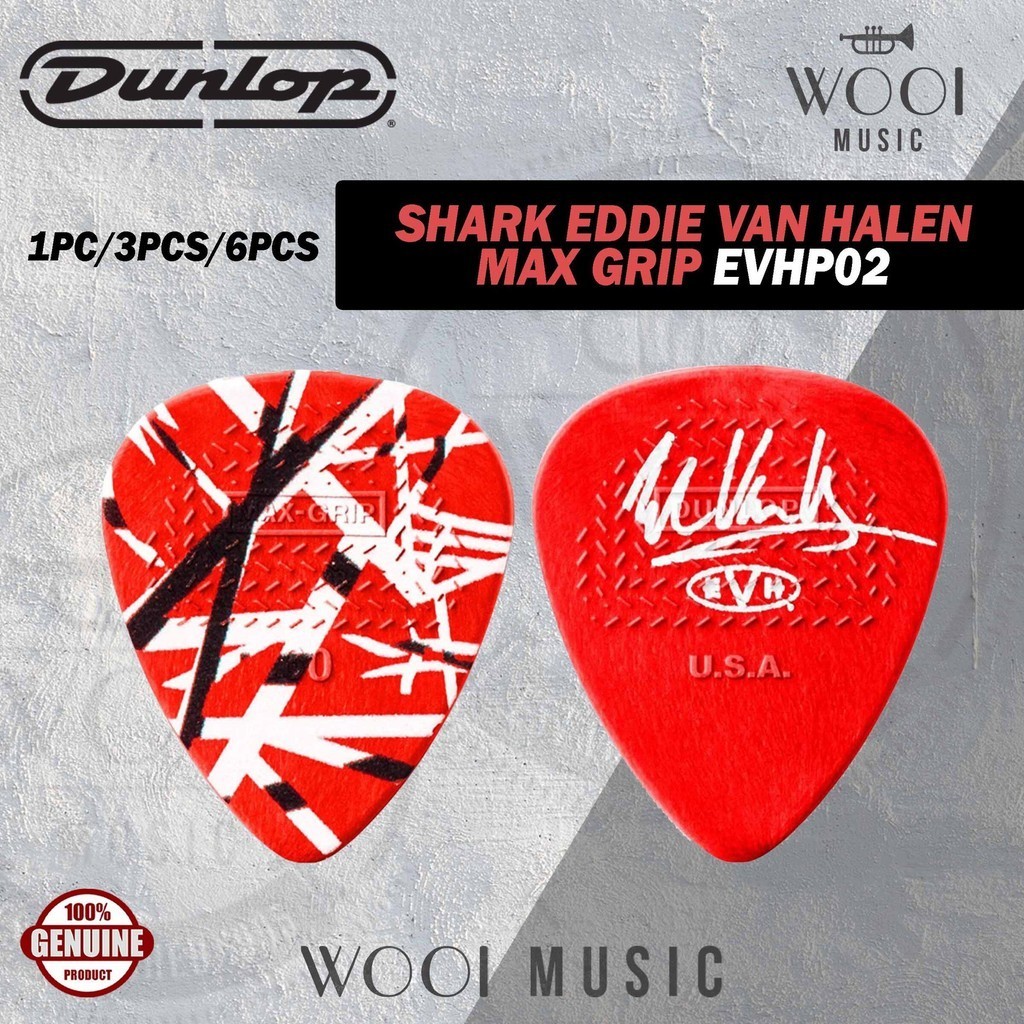 Jim Dunlop EVHP02 0.60mm Frankenstein Eddie Van Halen Max Grip Guitar ...