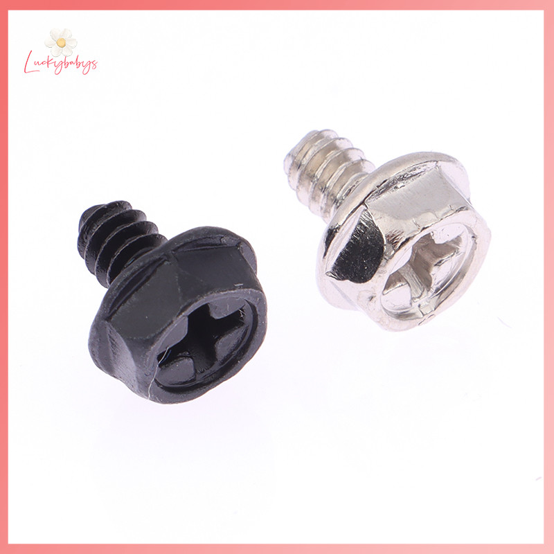 Luckybabys> 100Pcs Toothed Hex Computer PC Case Hard Drive Motherboard ...