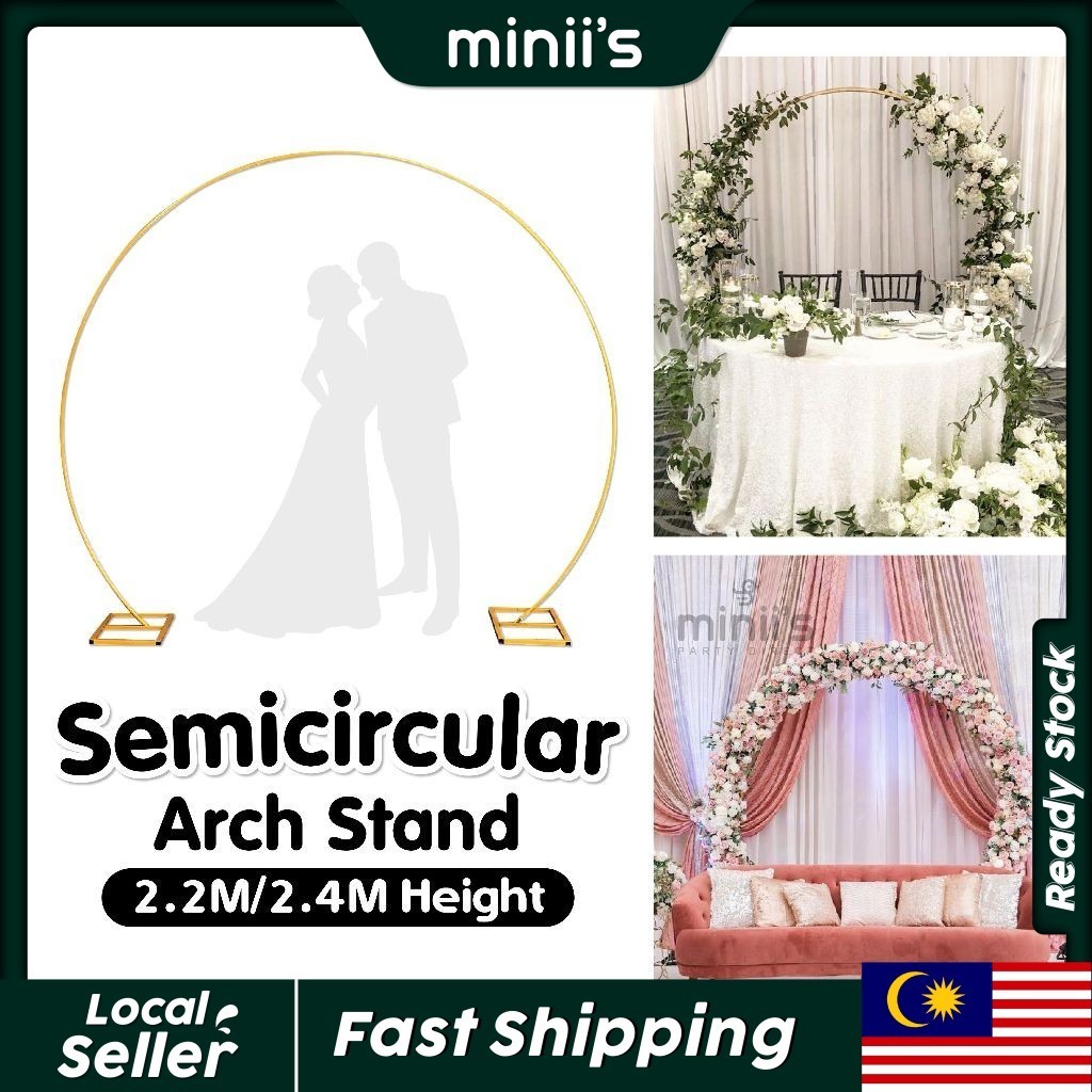 MINIIS PARTY Semicircular Arch Stand Balloon Arch Stand Wedding Arch ...