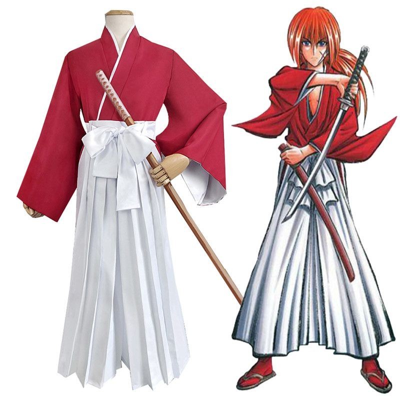 Kenshin Rurouni Anime Executioner Himura Kenshin Kendo Suits Top Pants ...