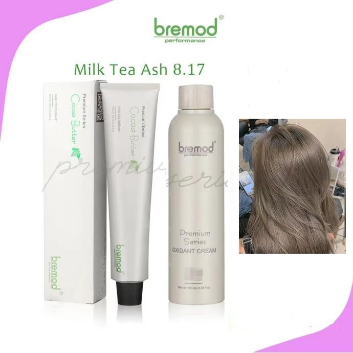 Bremod premium series cocoa butter warna rambut susu teh ash bundle 8. ...