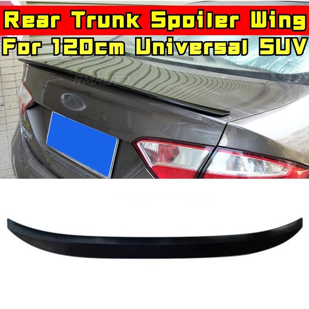 120cm Universal Spoiler Wing Gloss Black Car Rear Spoiler Trunk Wing Body Kit For Hatchback ...