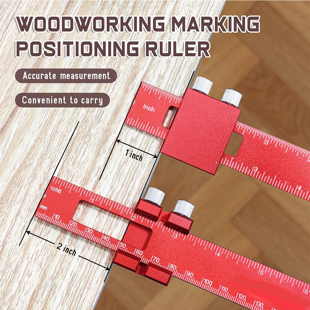 Precision Pocket Ruler Metal Slide Ruler Inch and Metric Aluminum ...