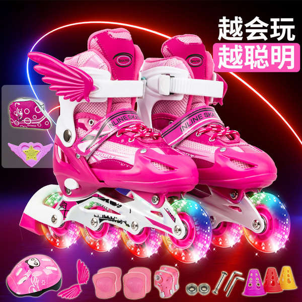 kasut roda viral kasut roda Cougar skates kanak-kanak set penuh roller ...