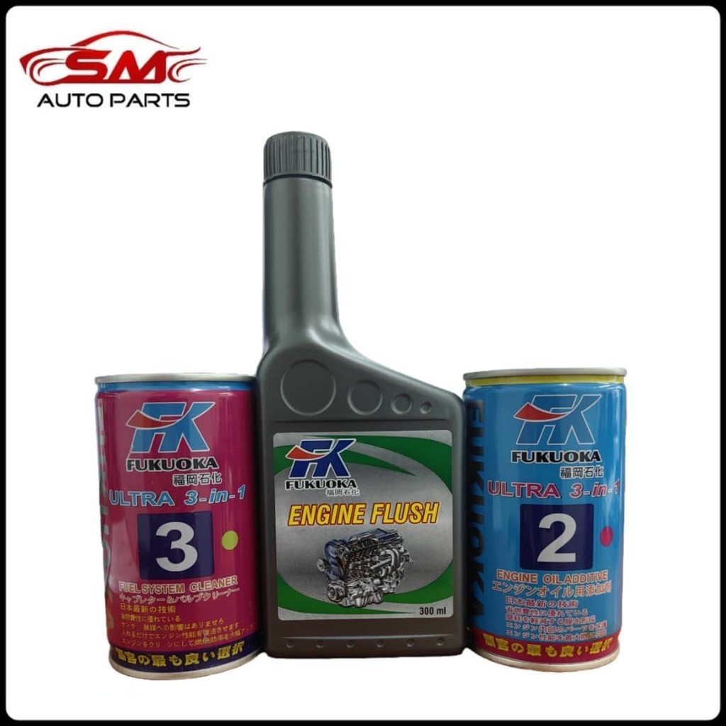 FK Fukuoka Engine Flush / Engine Oil Treament Oil Additive / Fuel ...