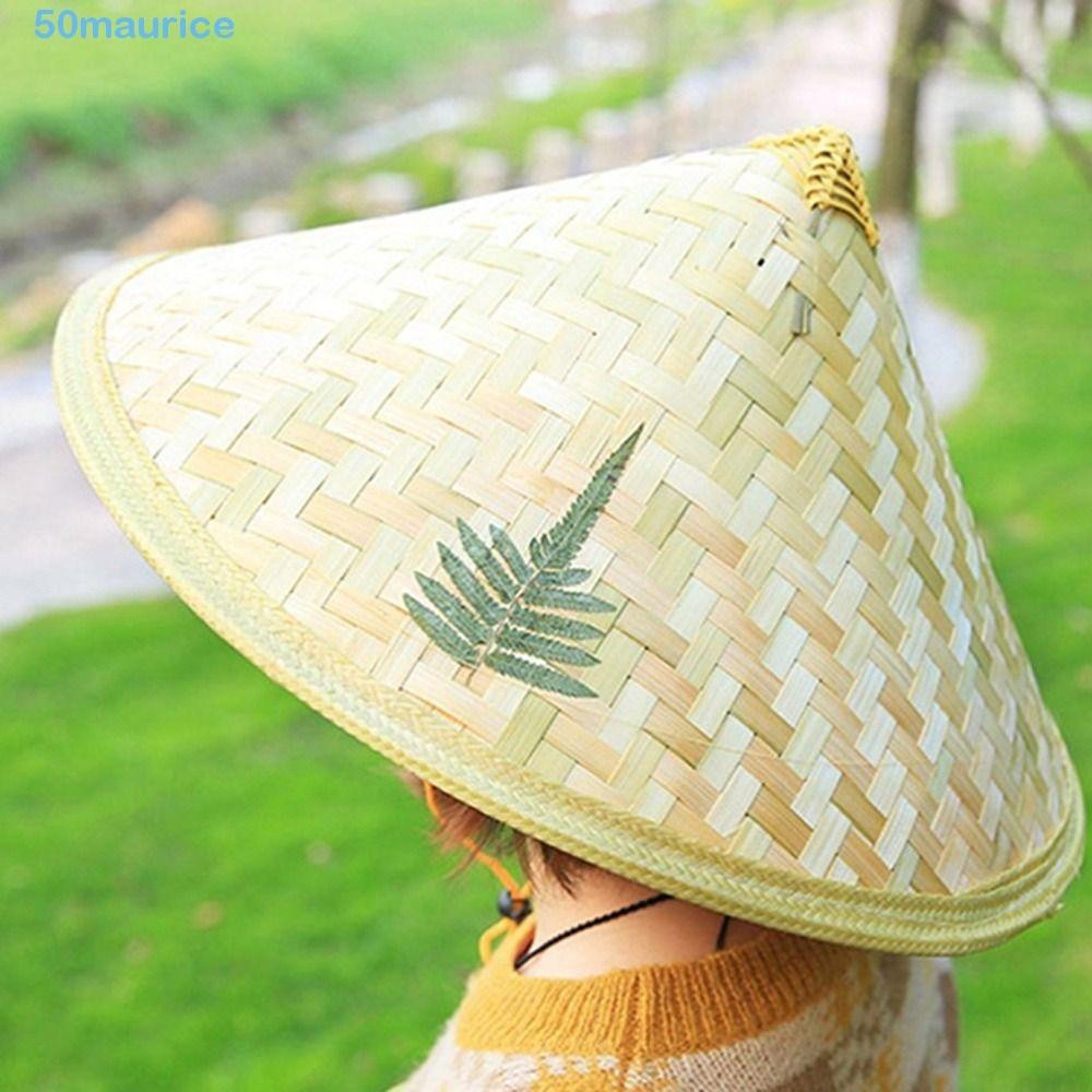 MAURICE Bamboo Rattan Hats Garden Hats Elegant Summer Hat Caps Women ...