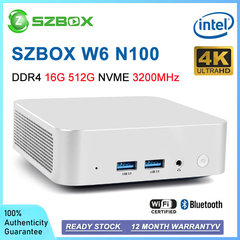 SZBOX W6 Intel Alder Lake N100 MINI PC SO-DIMM DDR4 3200MHz 16GB 512GB ...