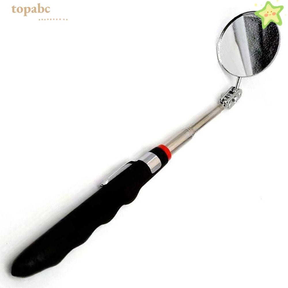TOPABC Round Mirror, Black Extends 24-73cm Telescoping Inspection ...