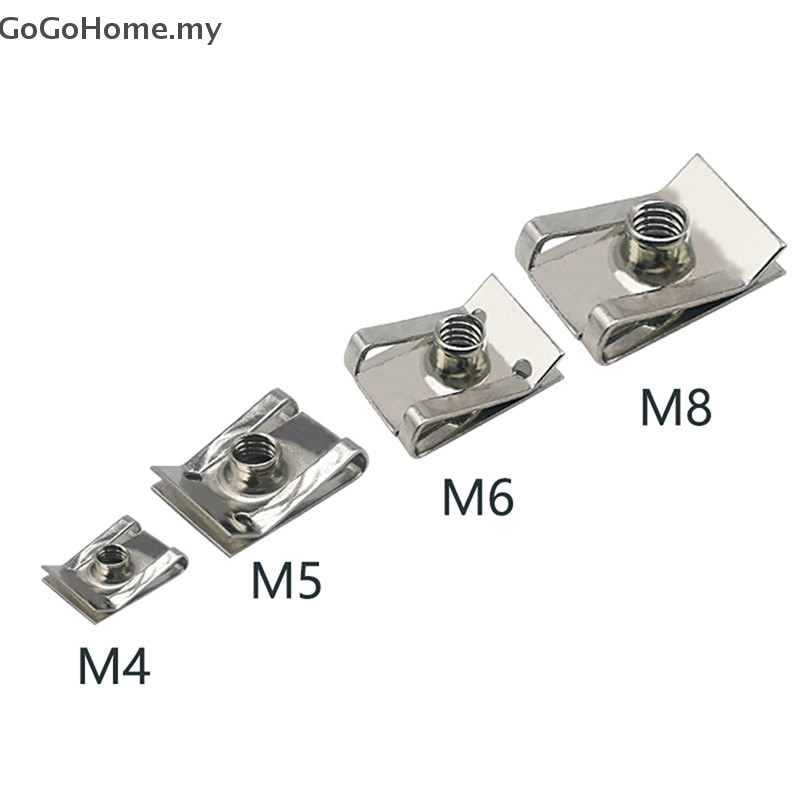 GOG 10pcs Stainless Steel U Type Clips with Thread M6 M5 M4 M8 8mm 5mm ...