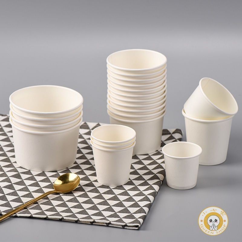 Simple Pure White Tasting Cup 50ml Disposable Mini Paper Cup Tasting ...